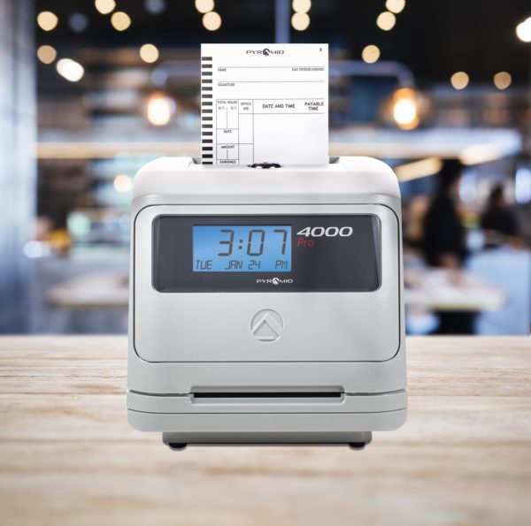 4000 Pro Auto Totaling Time Clock - Pyramid Time Systems