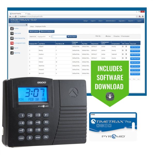 TTPROXEK TimeTrax™ Elite Prox Time Clock, Ethernet - Pyramid Time Systems