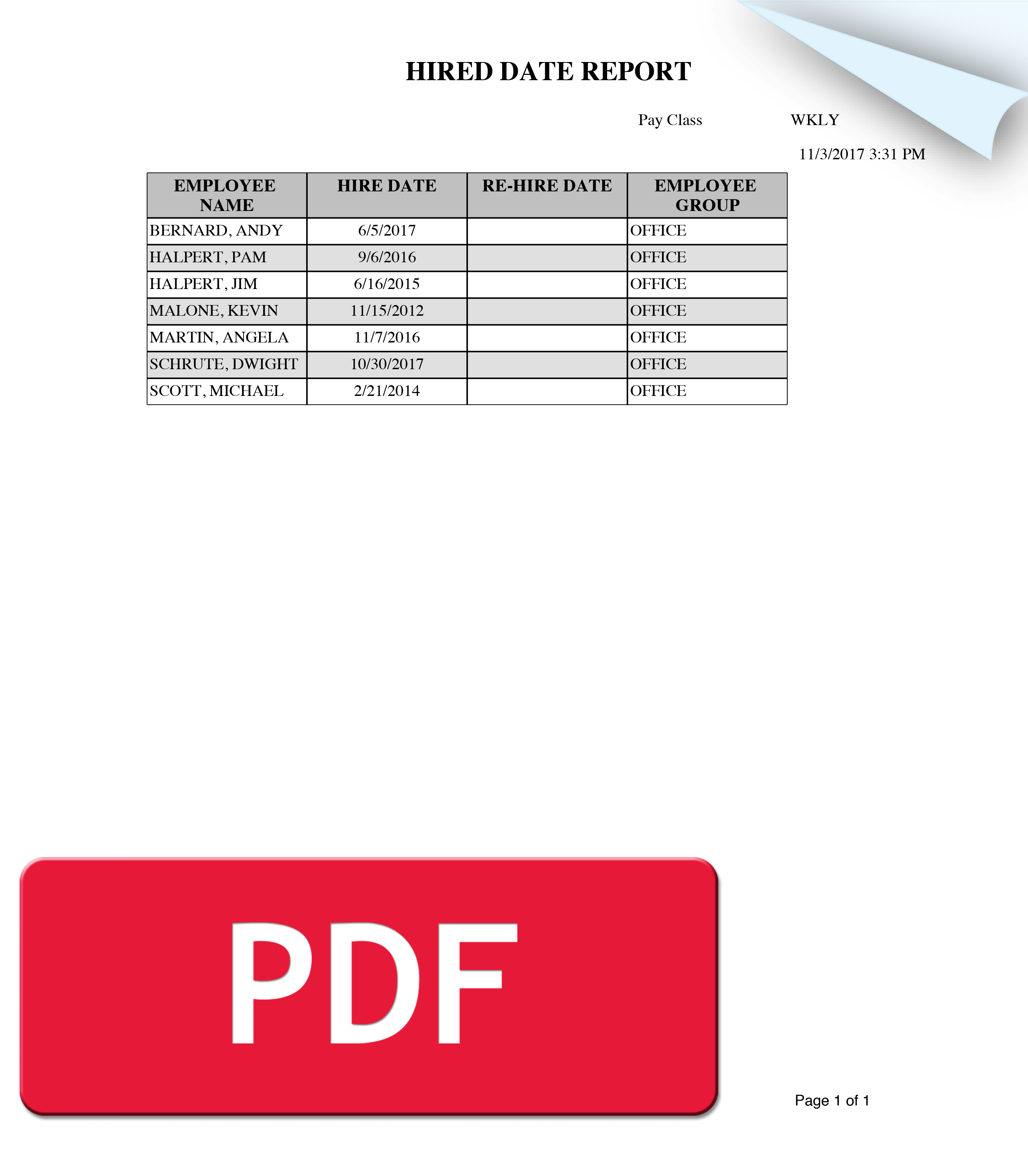 Timetrax sample reports - Pyramid Time Systems