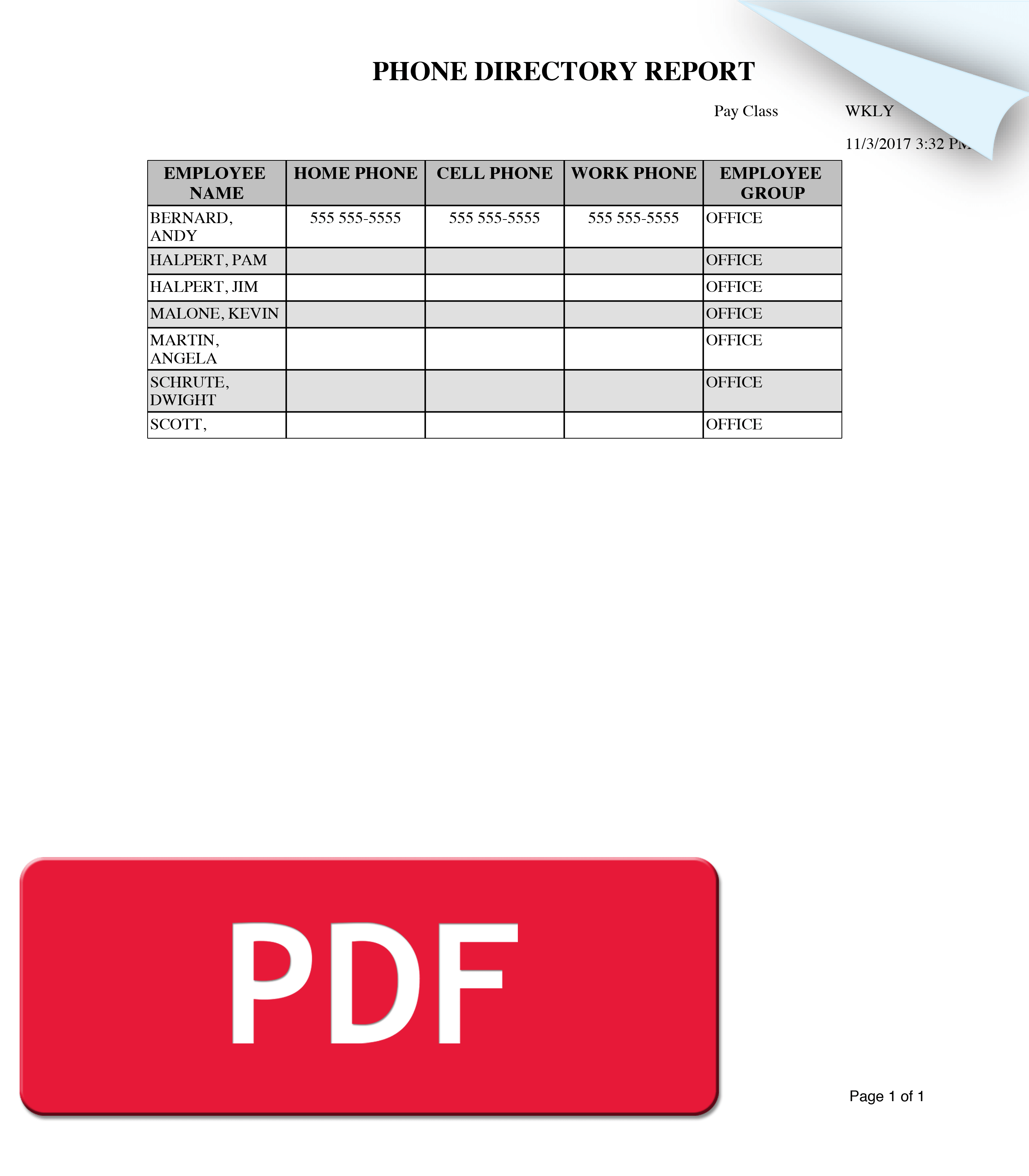 Timetrax sample reports - Pyramid Time Systems