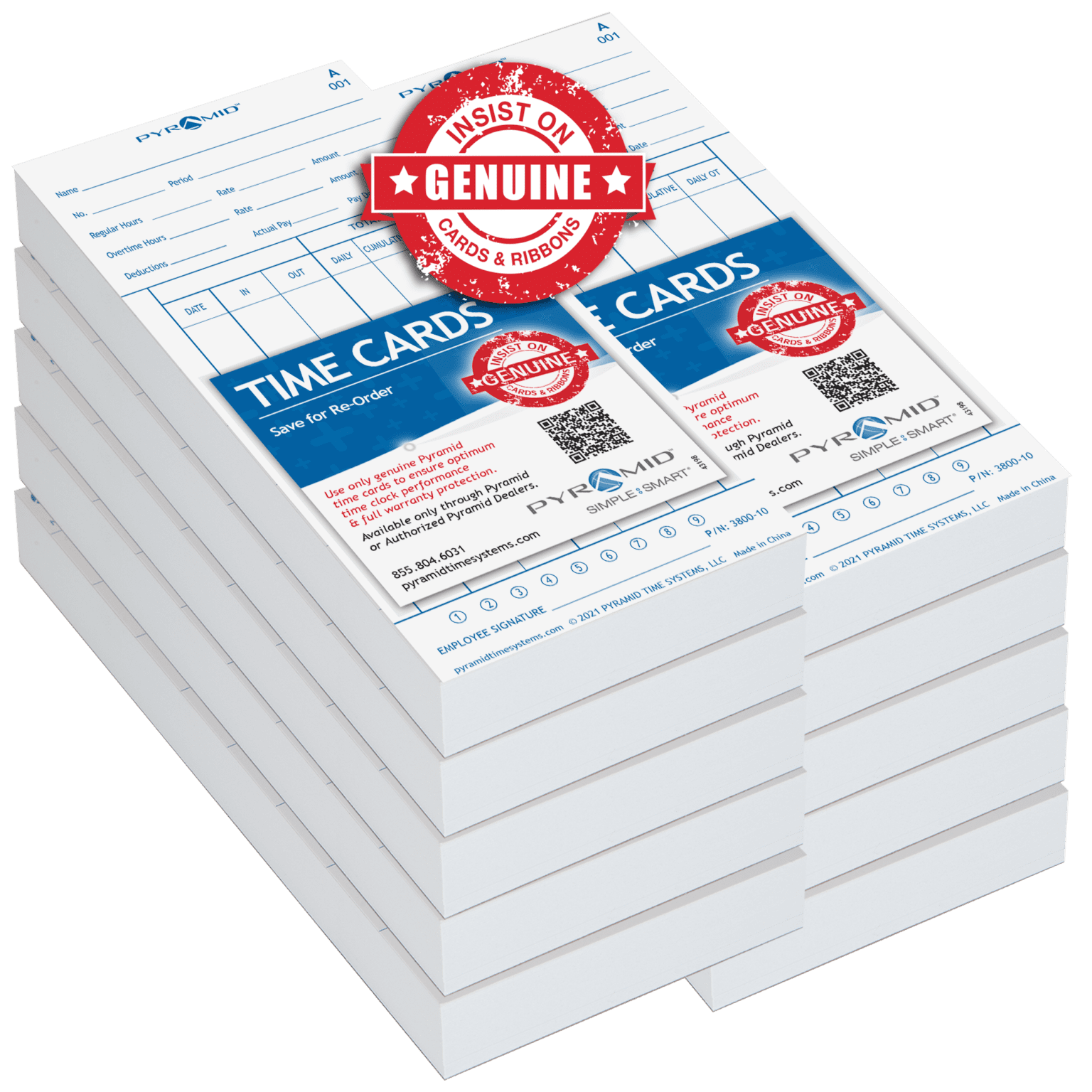 3800 10MB TIME CARDS 1 000 PK Pyramid Time Systems 3800-10mb-time-cards-1-000-pk-pyramid-time-systems